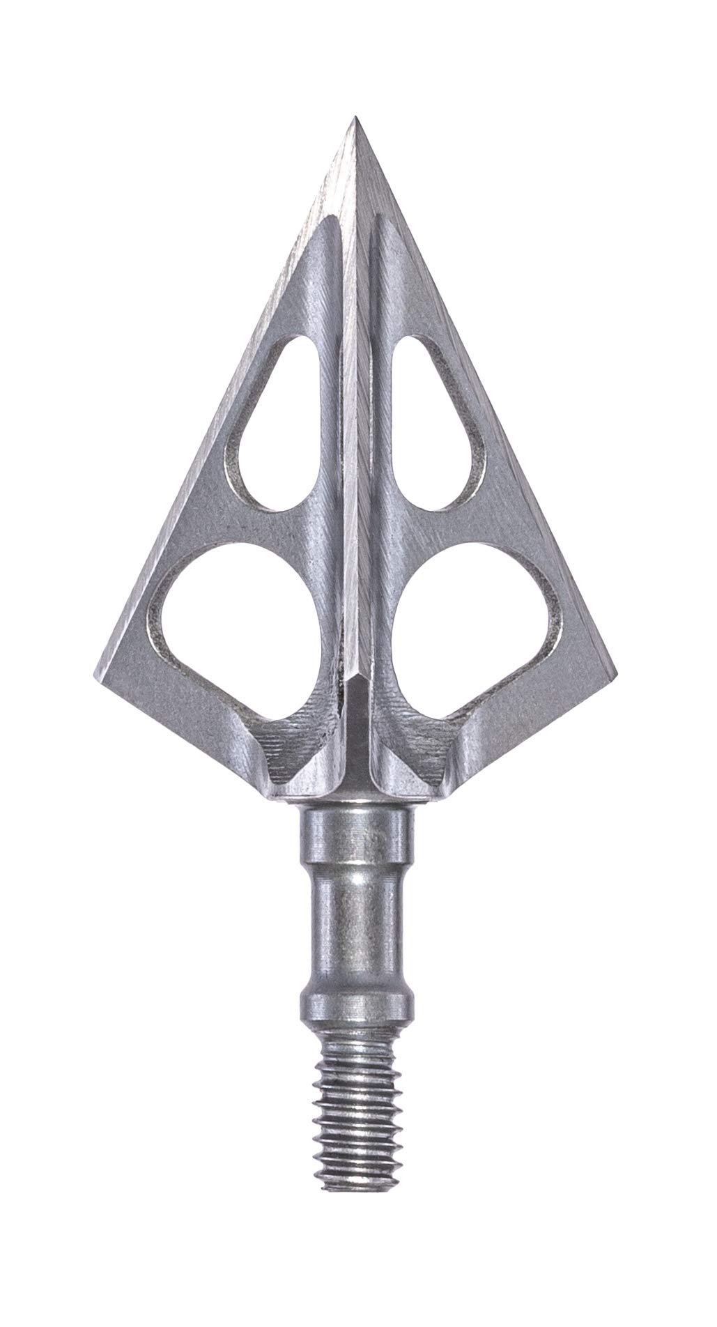 Muzzy One 100 Grain Machined Stainless Steel Ferrule 3-Blade Archery Broadhead, 3-Pack, Silver, 046" (283)