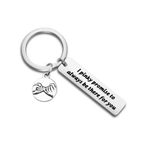 tgbje i pinky promise to always be there for you keychain wedding gift for lover best friend gift (i pinky)