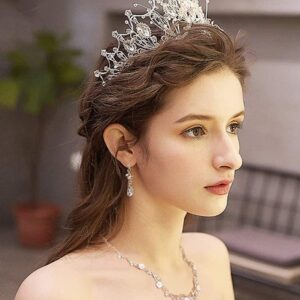 Wedding Crown for Bride Rhinestone Princess tiara for Women Prom Queen Crown Pageant-Bridal Wedding Crown