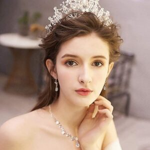 Wedding Crown for Bride Rhinestone Princess tiara for Women Prom Queen Crown Pageant-Bridal Wedding Crown