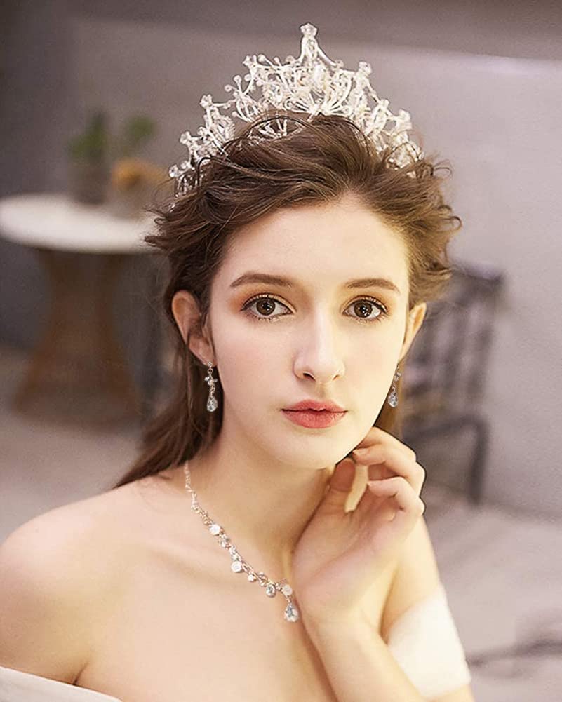 Wedding Crown for Bride Rhinestone Princess tiara for Women Prom Queen Crown Pageant-Bridal Wedding Crown