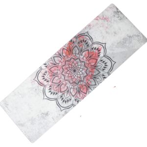 Yoga mat,Best No-Slip Hot Yoga Mat,SGS Approved No-Toxic,TPE+Ultra Absorbent Microfiber+Silicon Nonslip Surface,Ideas for Exercise,Yoga and Pilates,Money back Guarantee(Harmony)