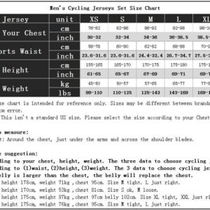 Men's Cycling Jersey and Shorts Set Short Sleeved Bike Jersey and Shorts Mountain Clothing Summer Wear Quick-Dry