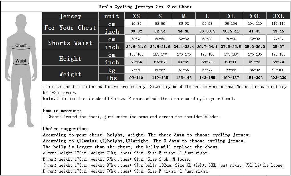 Men's Cycling Jersey and Shorts Set Short Sleeved Bike Jersey and Shorts Mountain Clothing Summer Wear Quick-Dry