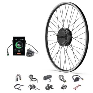 bafang 48v 500w front hub motor electric bike conversion kit for 26 inch wheel drive engine with dm03 lcd display without battery and charger