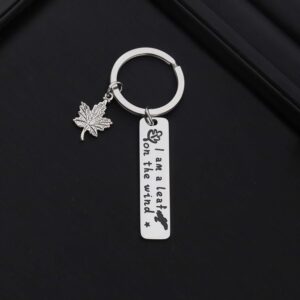 MYOSPARK I Am A Leaf On The Wind Firefly Inspired Serenity Keychain With Leaf Charm For Firefly Fan (Leaf Keychain)