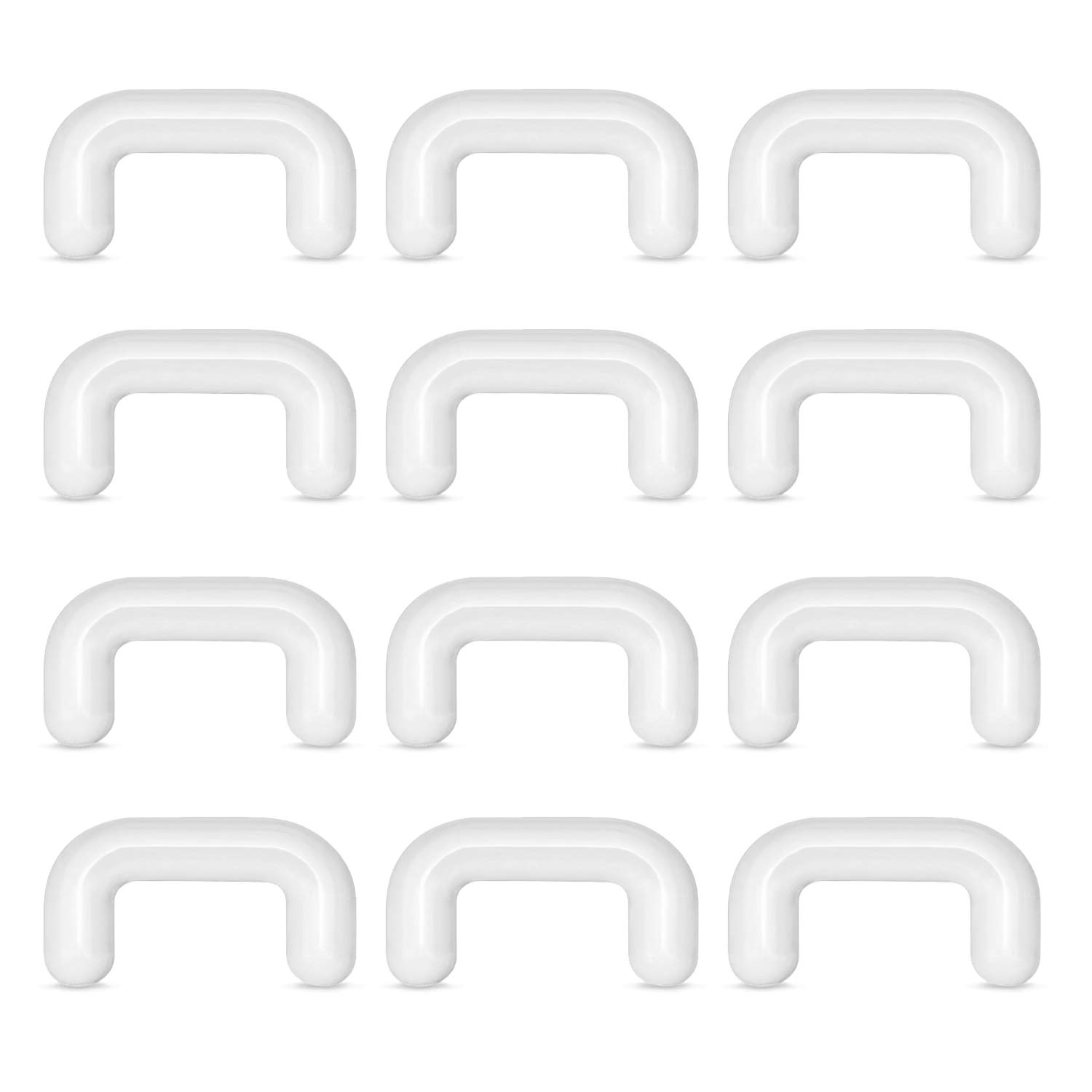 Briana Williams 12pcs 14G 16G Clear Bioflex Septum Rings Retainers w 316L Stainless Steel Septum Piercing Jewelry