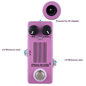 YMUZE Moskyaudio Mini Spring Reverb Guitar Effect Pedal