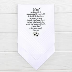 W&F GIFT Mother and Father of The Bride Gifts | Wedding Gift Handkerchief Set For Parents of The Bride from Daughter