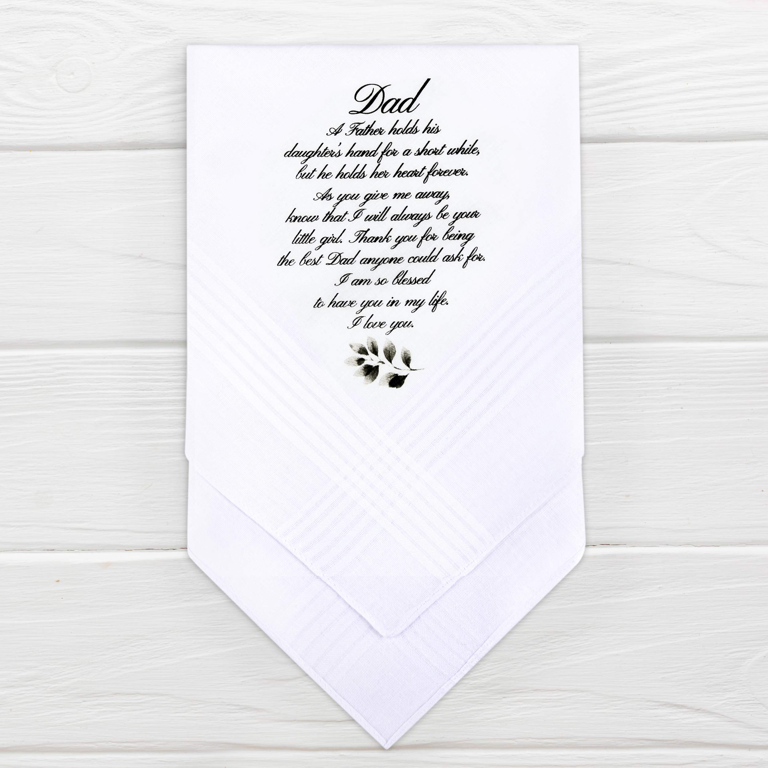 W&F GIFT Mother and Father of The Bride Gifts | Wedding Gift Handkerchief Set For Parents of The Bride from Daughter