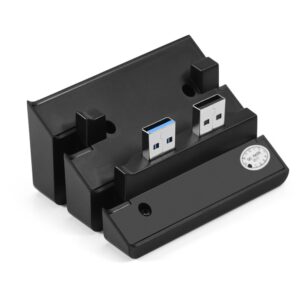 Bewinner 5-Port USB Hub, 5 Port USB Hub for PlayStation 4 Pro Console, 1 USB 3.0 and 4 USB 2.0 Port,Unique LED Indicators - Black