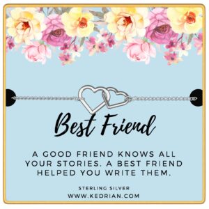 kedrian best friend bracelet, 925 sterling silver, friendship bracelet, best friends bracelets, friend gifts for adult women, friendship gifts for women, to my best friend bracelet, birthday, christmas