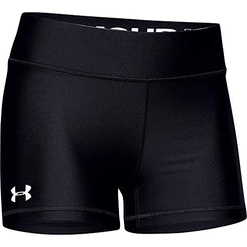 Under Armour Women's Team Shorty 3 , Black (001)/White , Large