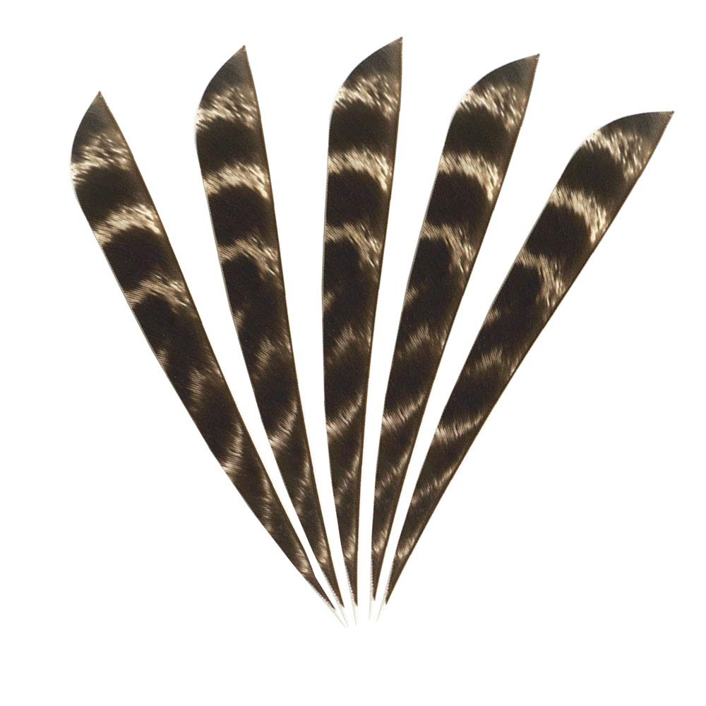 MILAEM 50 Pcs 5 Inch Archery Real Turkey Feather Fletching Arrow Feather Vanes DIY Archery Right Left Wing Feathers (Left Wing 2)