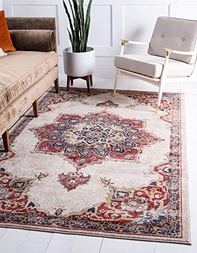 Unique Loom Utopia Collection Traditional Classic Vintage Inspired Area Rug with Warm Hues, 2' 2" x 3' 1" Rectangle, Cream/Blue