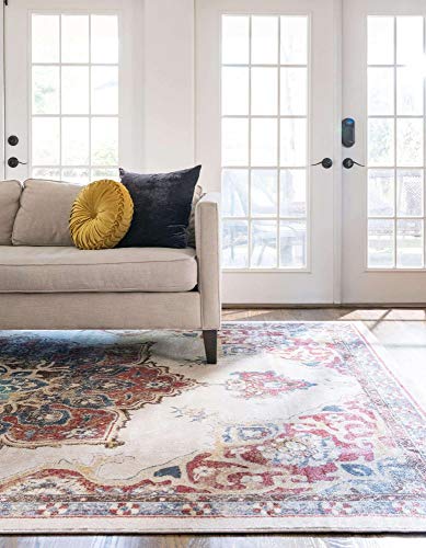 Unique Loom Utopia Collection Traditional Classic Vintage Inspired Area Rug with Warm Hues, 2' 2" x 3' 1" Rectangle, Cream/Blue