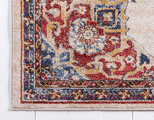 Unique Loom Utopia Collection Traditional Classic Vintage Inspired Area Rug with Warm Hues, 2' 2" x 3' 1" Rectangle, Cream/Blue