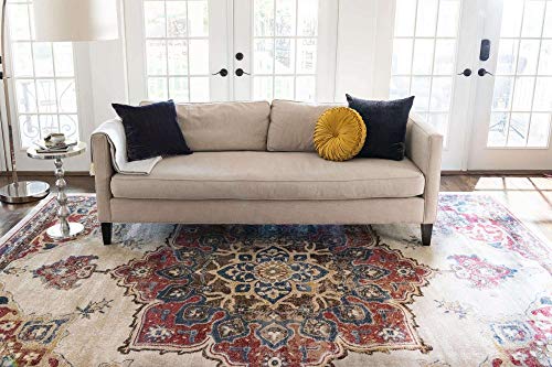 Unique Loom Utopia Collection Traditional Classic Vintage Inspired Area Rug with Warm Hues, 2' 2" x 3' 1" Rectangle, Cream/Blue