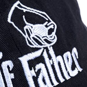 Ann Arbor T-shirt Co. The Golf Father | Funny Saying Golfing Cap, Golfer Low Profile Dad Baseball Hat Black