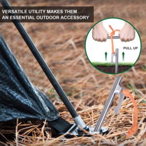 iBasingo 6 pcs Titanium Alloy Tent Pegs Outdoor Camping Awning Tent Stakes Lightweight Tent Nail Ti4012P-20CM