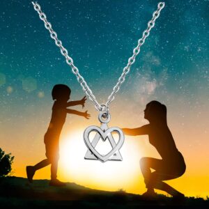 BEKECH Adoption Jewelry Adoption Gift Adoption Heart Pendant Necklace Adoptive Mom Jewelry Foster Mom Gift Stepmom Gift (Adoption necklace)