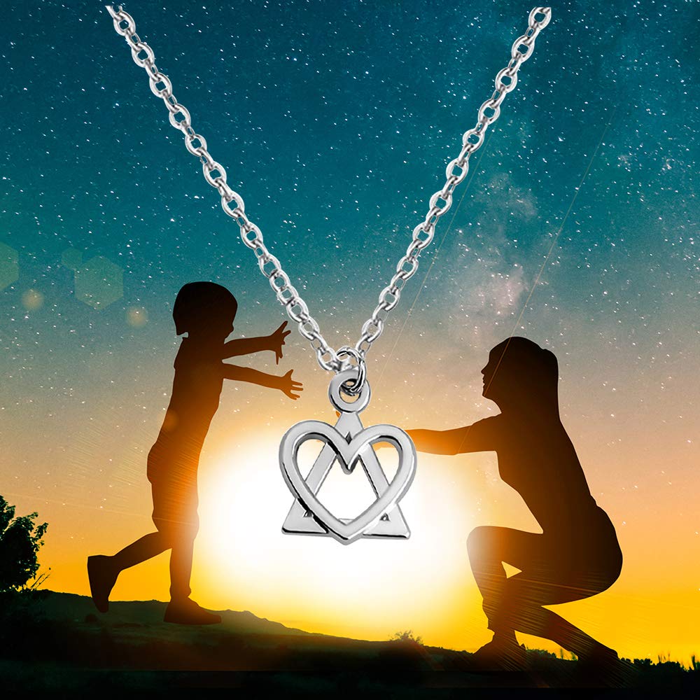 BEKECH Adoption Jewelry Adoption Gift Adoption Heart Pendant Necklace Adoptive Mom Jewelry Foster Mom Gift Stepmom Gift (Adoption necklace)