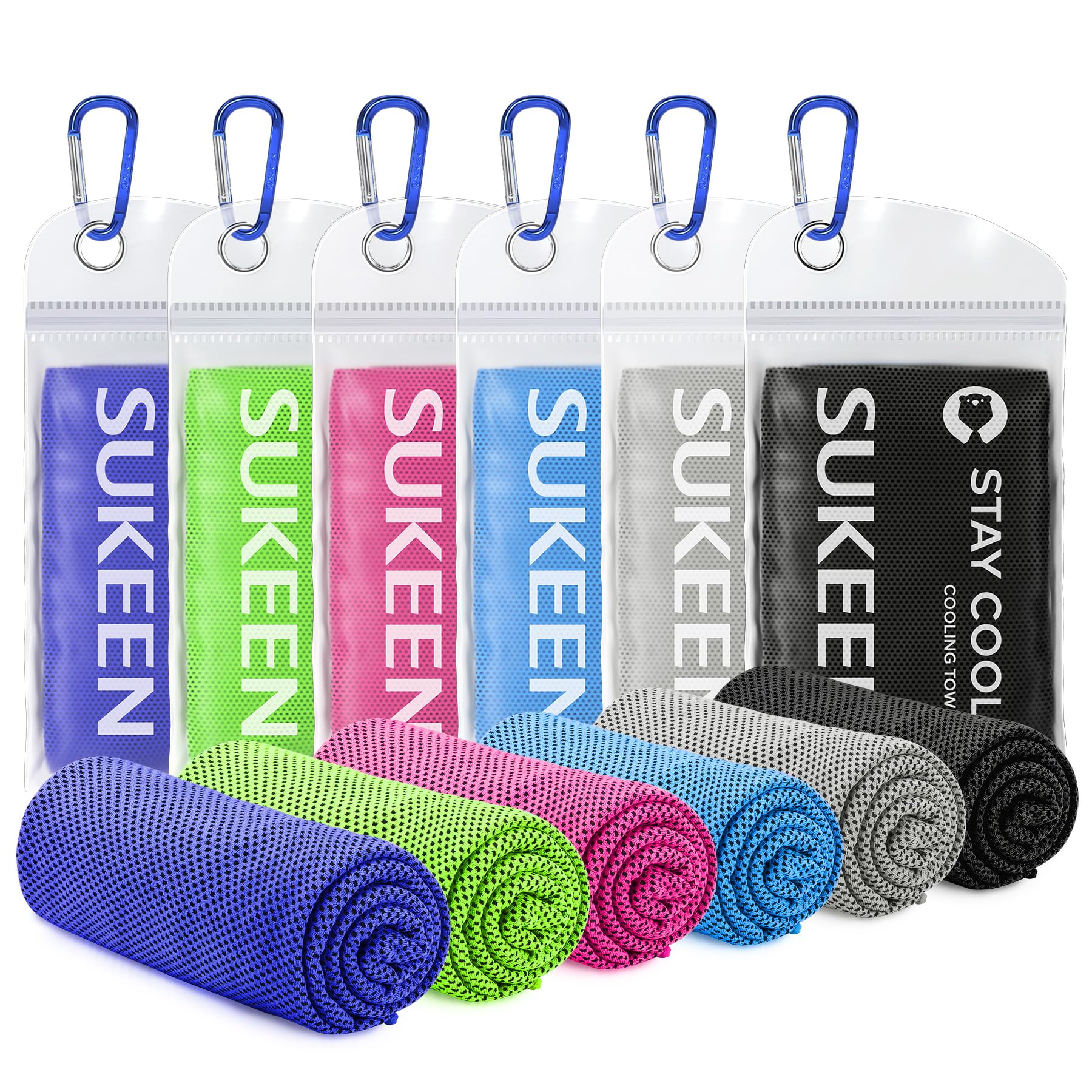 Sukeen Cooling Towel (40"x12") Bulk Ice Towel,Soft Breathable Chilly Towel,Microfiber Towel for Yoga,Sport,Running,Gym,Workout,Camping,Fitness,Workout & More Activities