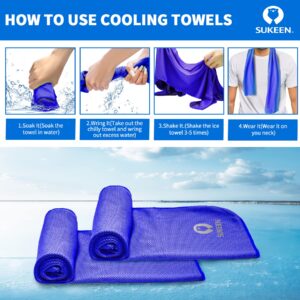 Sukeen Cooling Towel (40"x12") Bulk Ice Towel,Soft Breathable Chilly Towel,Microfiber Towel for Yoga,Sport,Running,Gym,Workout,Camping,Fitness,Workout & More Activities