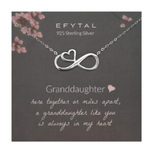 efytal granddaughter gifts from grandma, granddaughter necklace, sterling silver necklace for women, granddaughter birthday gifts, mothers day grandma gifts, grandma birthday gifts