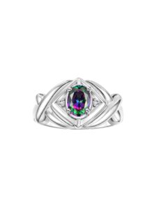 rylos rings for women sterling silver ring xoxo hugs & kisses 7x5mm gemstone & diamond june alexandrite jewelry size 7