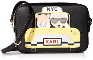 karl lagerfeld paris womens maybelle camera crossbody cross body, taxi yellow, one size us