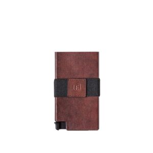 ekster senate classic brown leather slim wallet for men | rfid-blocking minimalist wallet with quick card access & slim profile