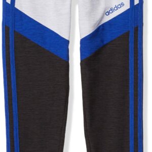 adidas Girls' Big Active Sports Athletic Legging Tight, D2M Melange Adi Black Heather/Bold Blue, Medium