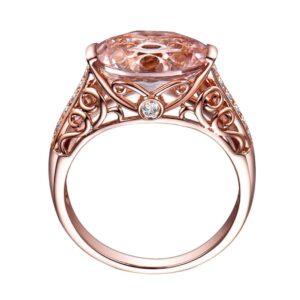 rings gift, clearance gemstone ring rose gold rings for women luxury copper gemstone ring jewelry wedding (size:8, rose gold)