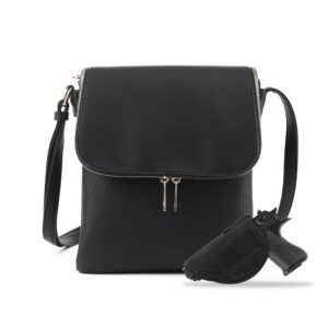 jessie & james cheyanne concealed carry crossbody bag with lock and key| black