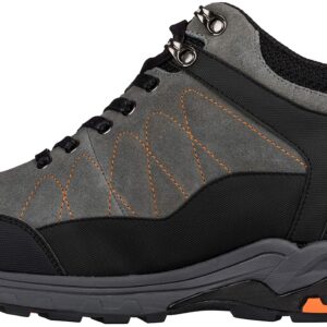 CALTO Men's Invisible Height Increasing Elevator Shoes - Grey Suede/Mesh Lace-up Hiking Boots - 3.2 Inches Taller - H75472 - Size 10 D(M) US