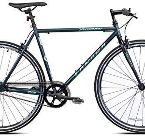 Takara Yuugen Single Speed Flat Bar Fixie Road Bike, 700c, Medium, Green