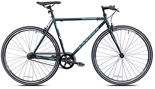 Takara Yuugen Single Speed Flat Bar Fixie Road Bike, 700c, Medium, Green