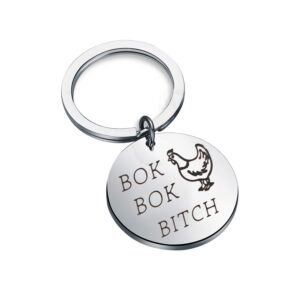 maofaed funny chicken gift chicken lover gift chicken keychain crazy rich asians inspired keychain gift for friend