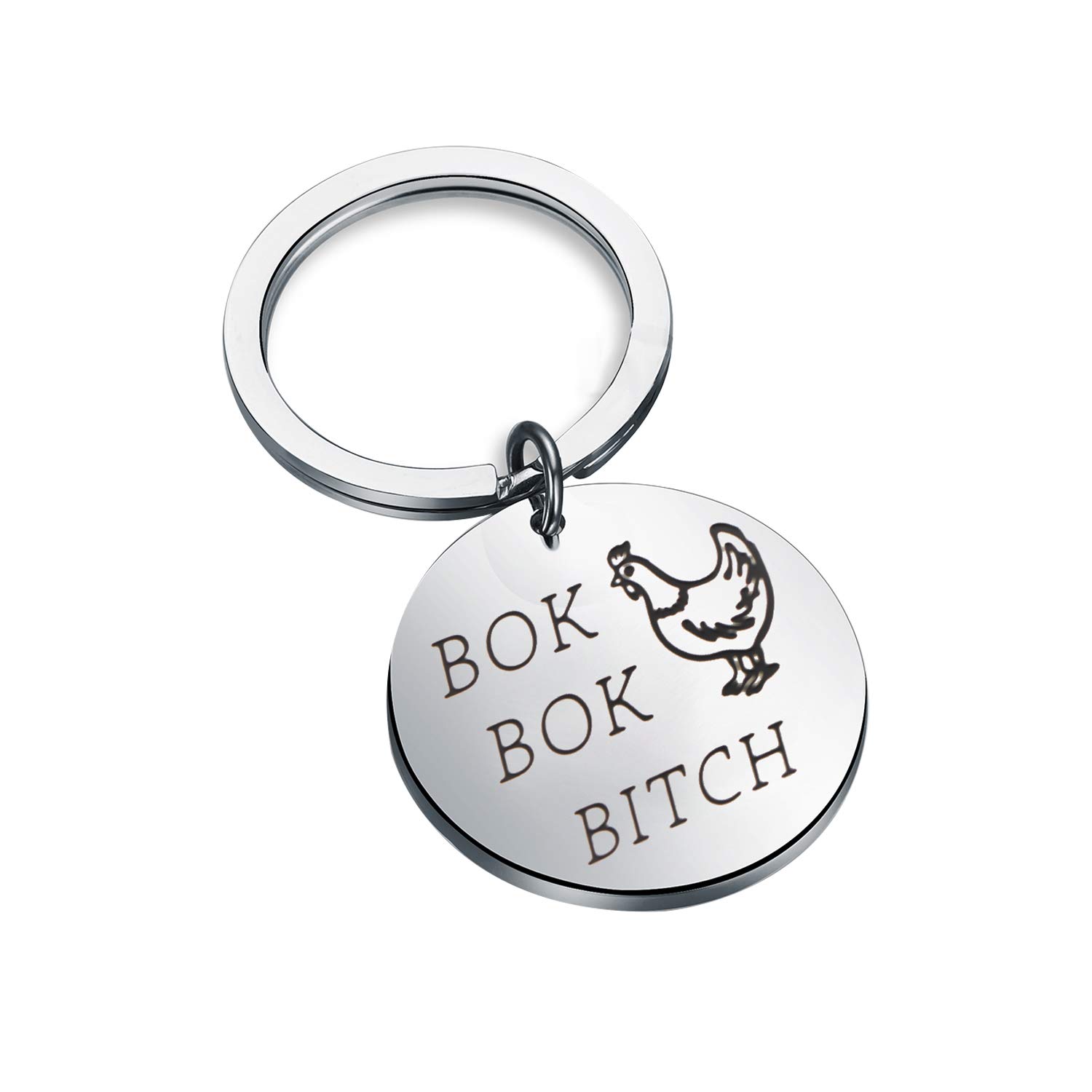 MAOFAED Funny Chicken Gift Chicken Lover Gift Chicken Keychain Crazy Rich Asians Inspired Keychain Gift for Friend