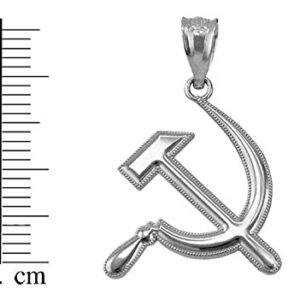 LA BLINGZ Sterling Silver Hammer and Sickle Charm Pendant