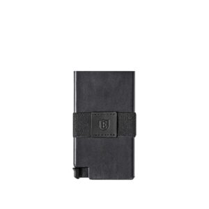 ekster senate cardholder wallet for men | slim wallets for men w/rfid blocking layer | minimalist wallet for men w/push button for quick card access | card wallet & mens wallet slim (nappa black)