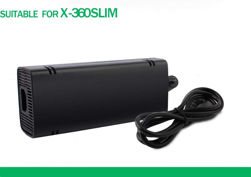 Lyyes Power Supply for Xbox 360 Slim, AC Adapter Replacement for Xbox 360 Slim Console