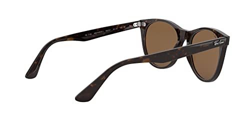 Ray-Ban RB2185 Wayfarer II Round Sunglasses, Tortoise/B-15 Brown Polarized, 52 mm