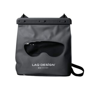 laq design perspective waterproof dry bag with shoulder strap for kayaking, beach, rafting, boating, hiking, camping and fishing with waterproof phone pouch, secure closure to keep your valuables dry