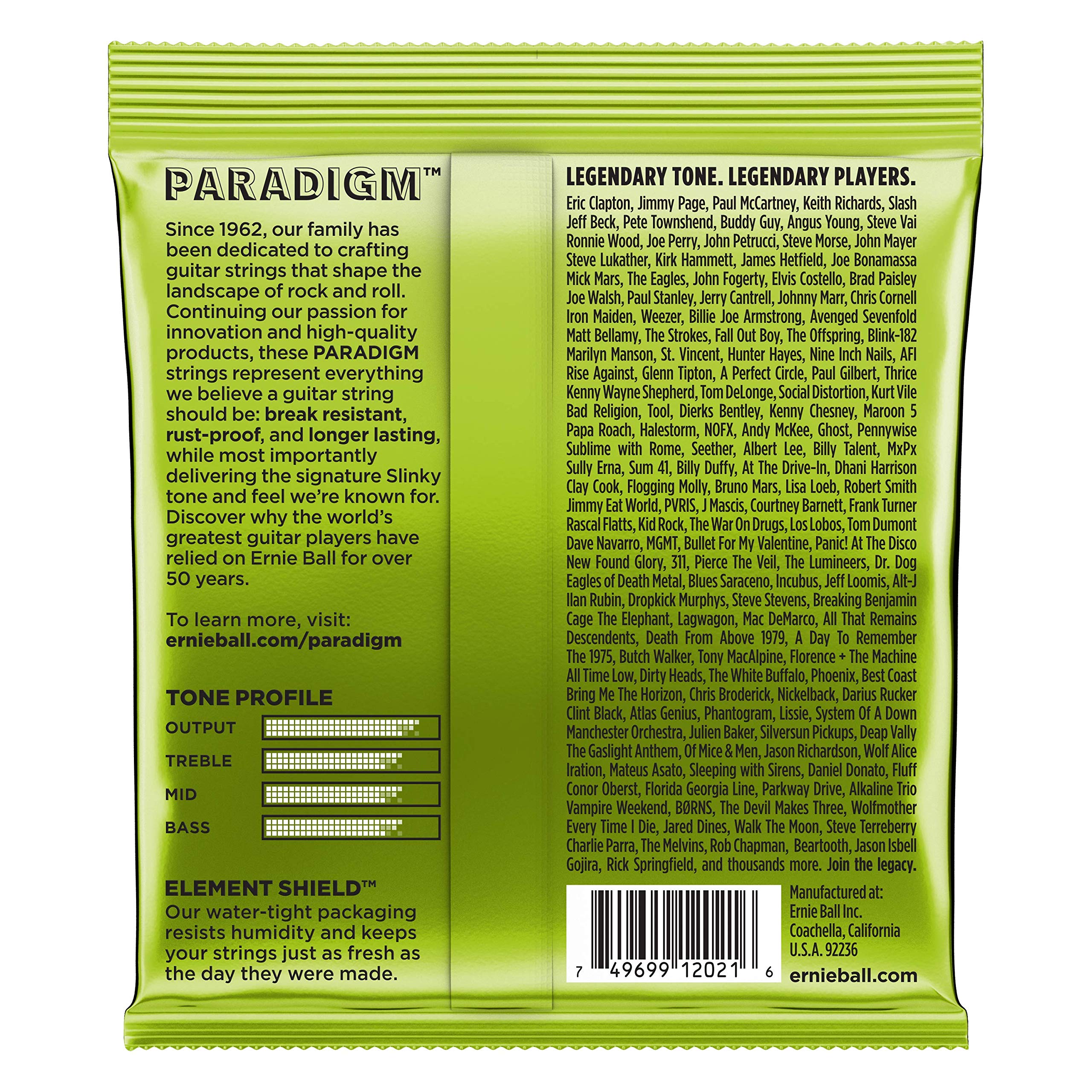 4 PACK Ernie Ball 2021 Paradigm Regular Slinky Electric Guitar Strings .010-.046