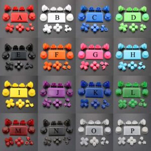 buttons full set for ps4 pro joysticks dpad r1 l1 r2 l2 direction key abxy buttons jds 040 jds-040 for sony playstion 4 pro controller (red)