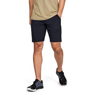 under armour men's mantra shorts, black (001)/pitch gray, 36