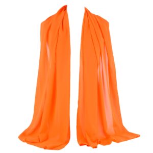 zakira chiffon scarf sheer wrap for women (orange)