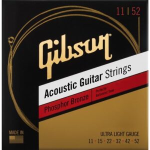 gibson phosphor bronze acoustic strings, ultra light